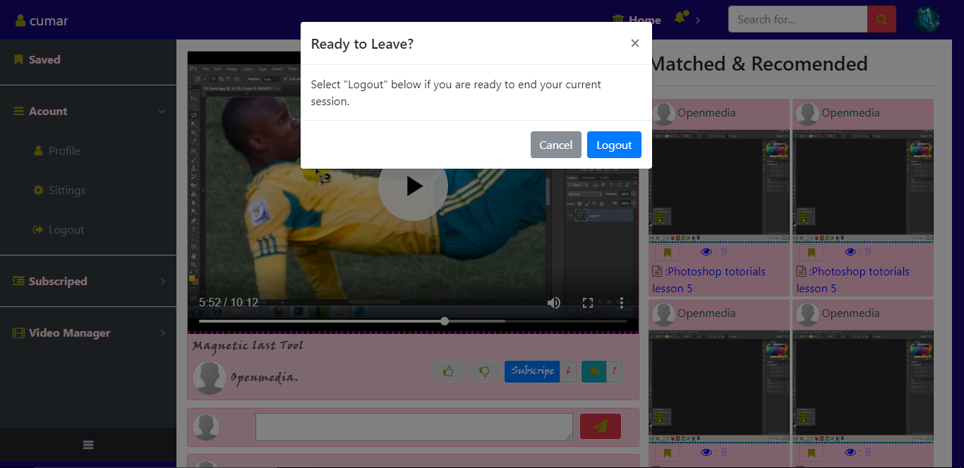 Online Video Player | SourceCodester